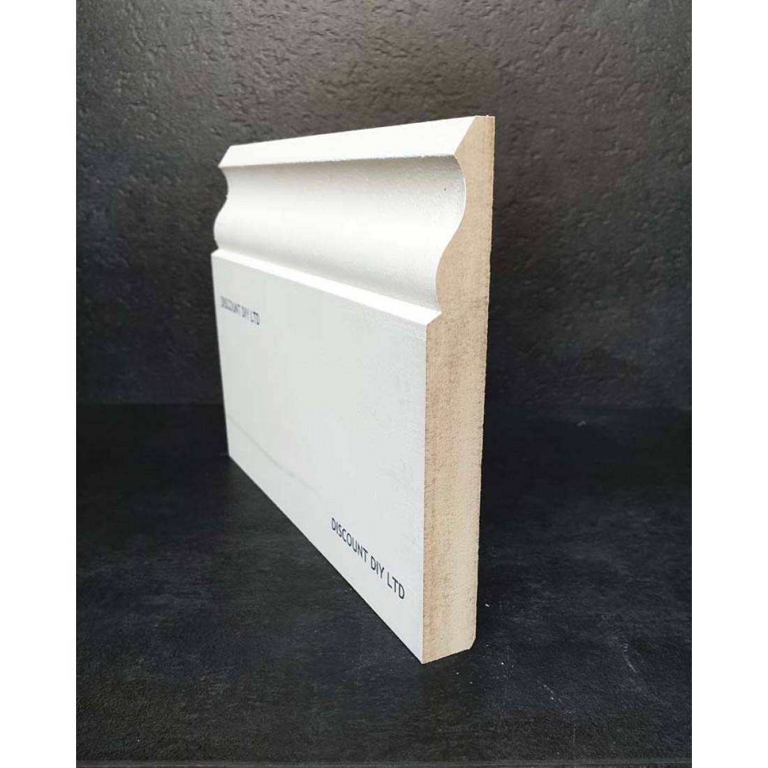 White Primed Skirting Board (Ogee Pattern)